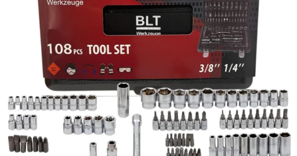 ΣΕΤ ΚΑΡΥΔΑΚΙΑ ΜΕ ΚΑΣΤΑΝΙΕΣ 108 τεμαχίων 1/4" & 3/8" BLT Werkzeuge