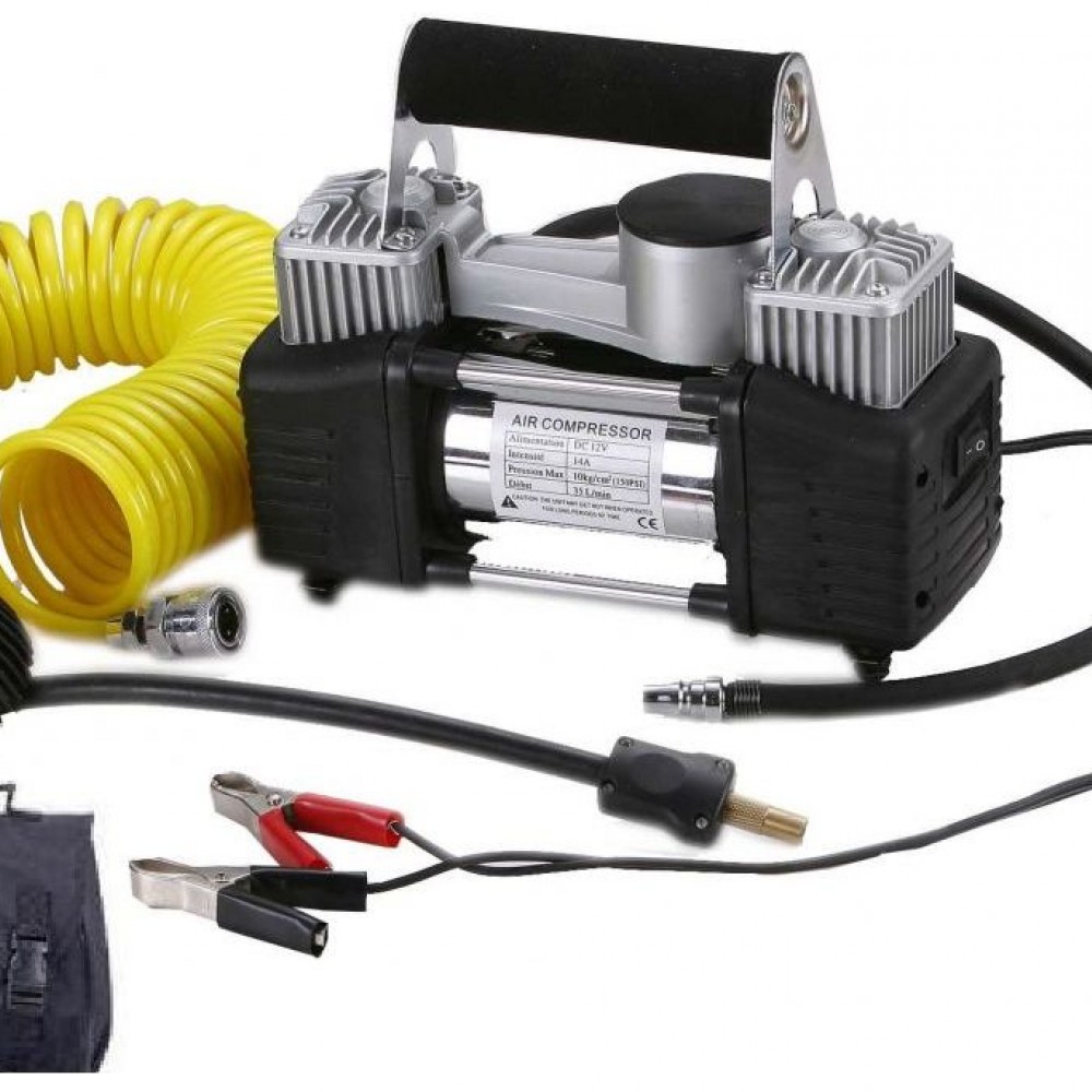 Ελαστικό Συμπιεστής Συμπιεστής Διπλός Κύλινδρος Διπλό Κύλινδρο Μεταλλικό 12V 20A