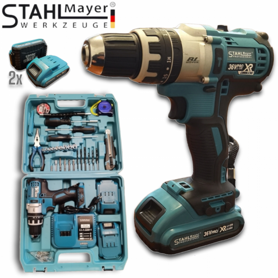 ΕΠΑΝΑΦΟΡΤΙΖΟΜΕΝΟ ΔΡΑΠΑΝΟΚΑΤΣΑΒΙΔΟ 36V 8.0AH STAHLMAYER ΜΕ 40 ΕΞΑΡΤΗΜΑΤΑ