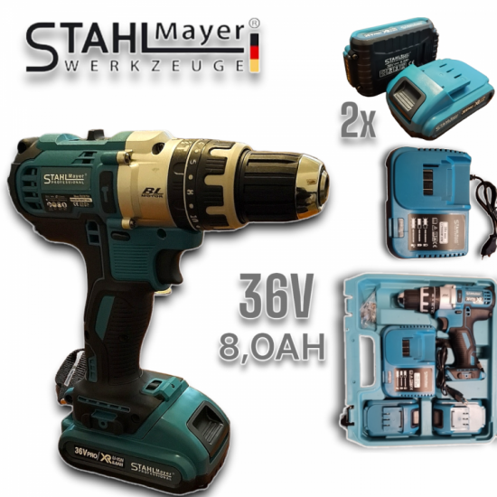 ΕΠΑΝΑΦΟΡΤΙΖΟΜΕΝΟ ΔΡΑΠΑΝΟΚΑΤΣΑΒΙΔΟ 36V 8.0AH STAHLMAYER ΜΕ 40 ΕΞΑΡΤΗΜΑΤΑ